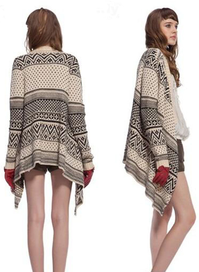 Bohemian Waterfall Drape Open Front Cardigan on Luulla