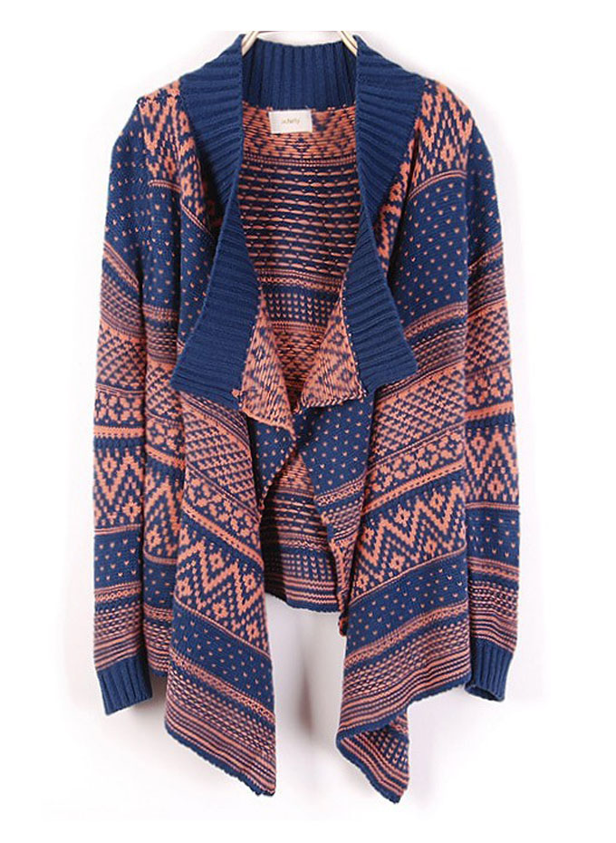 Bohemian Waterfall Drape Open Front Cardigan on Luulla