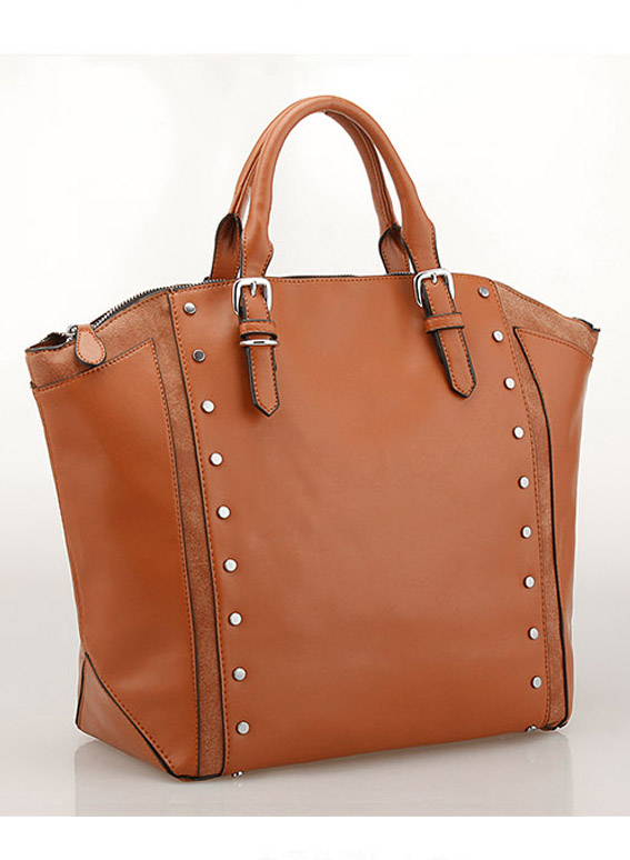 Vintage Studded Large Tote Pu Bag on Luulla