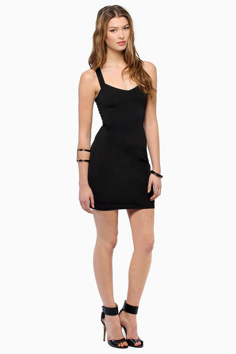 Cage Cut Out Back Straps Bodycon Dress on Luulla